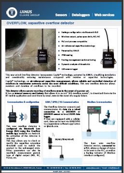 Datasheet OVERFLOW - CSCV4 capacitive overflow detector - Ijinus